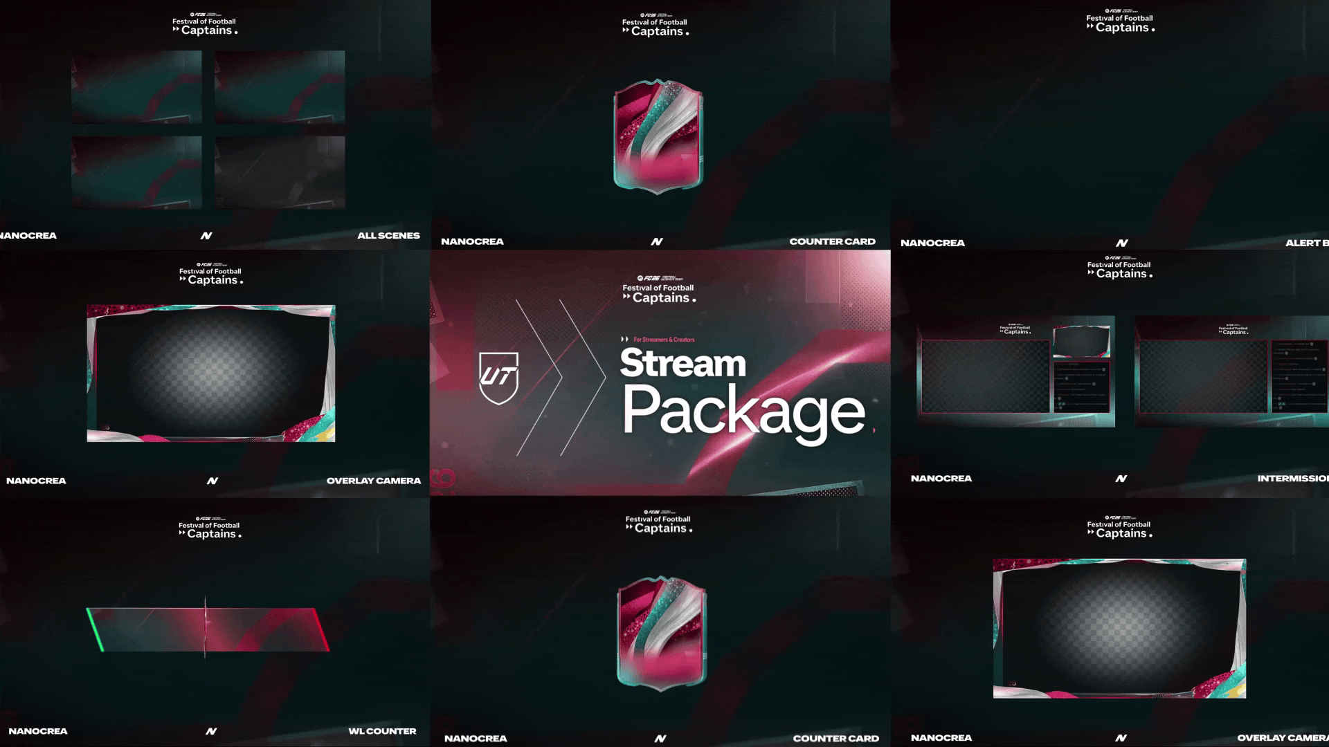 NanoCrea – FC26 Stream Packs & Overlays - Webcam overlays