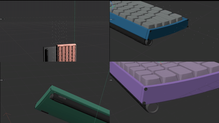 C4D & RS Lofree keyboard Animation