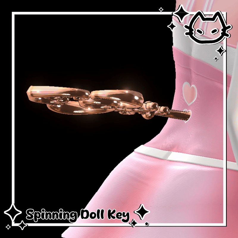 🗝️ Doll Key 🗝️ Spinning Animated Doll Key 🗝️ Free