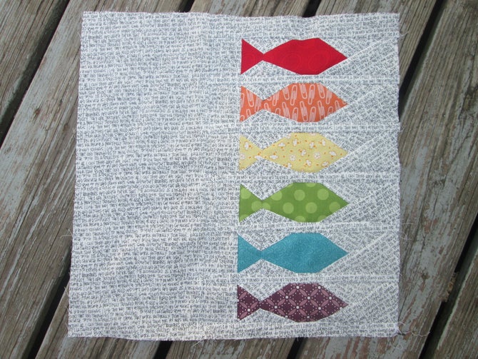 Fish Rainbow Row Paper Pieced Panel Pattern - Payhip