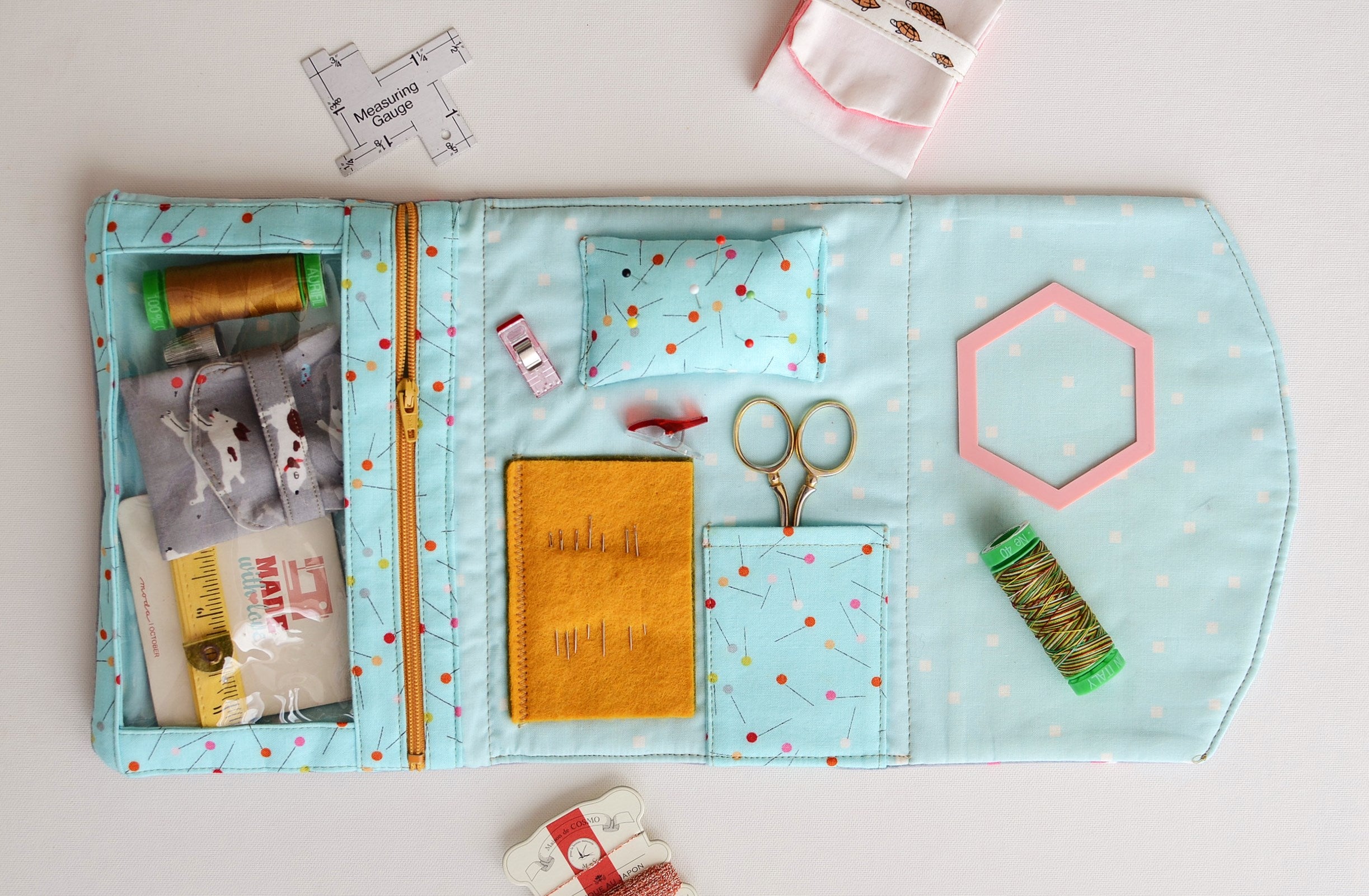 Fold Over Sewing Pouch PDF pattern