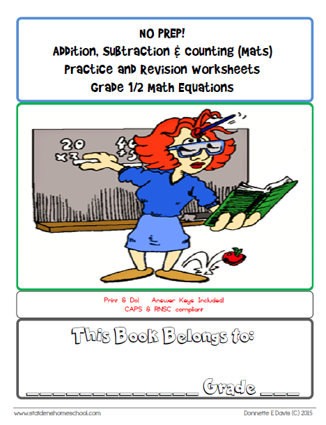 No Prep! Grade 1-2 Basic Addition Workbook - CAPs Compatible - Payhip