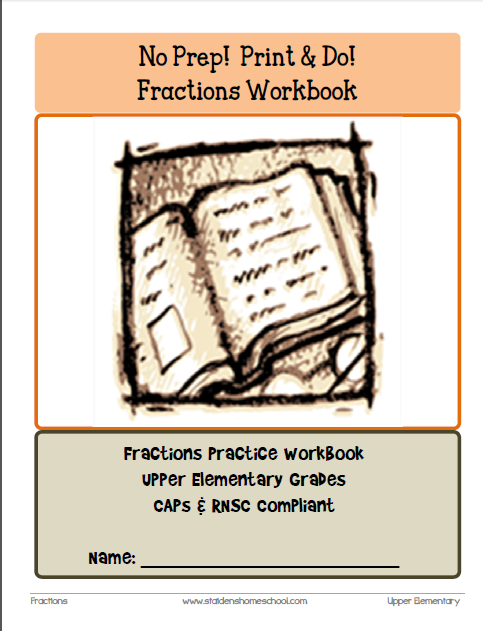 No Prep! Math Drillz Worksheets - Fractions Grade 5+ CAPs Compatible ...