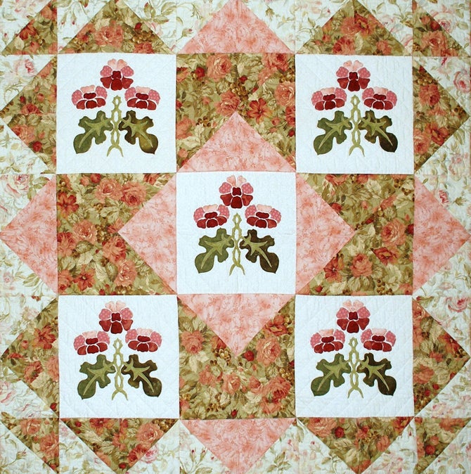 Roses on Roses - A Delightfully Delicate Quilt - Payhip